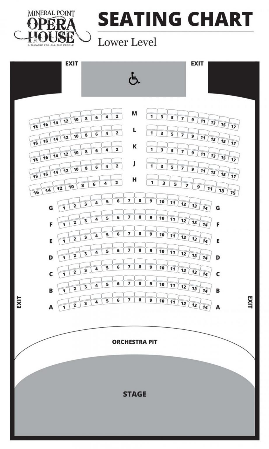 Mineral Point Opera House | Seating Charts